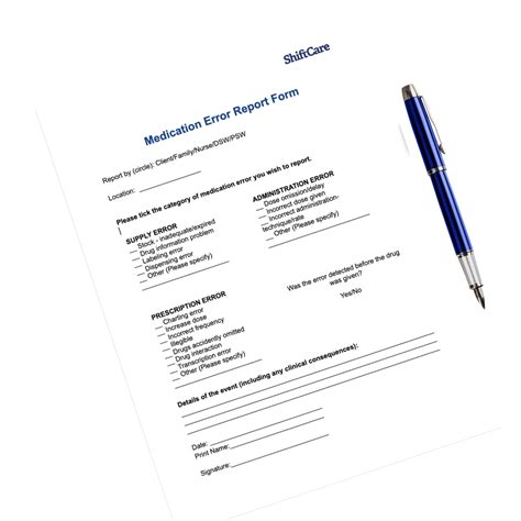 Medication Error Form Shiftcare
