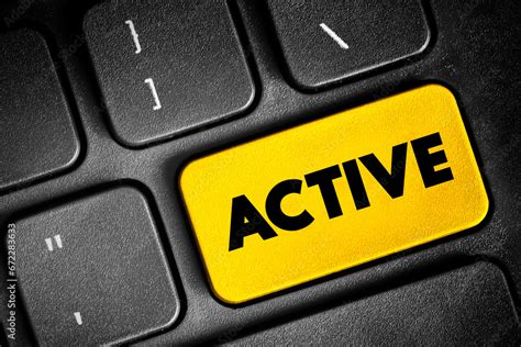 Active Text Button On Keyboard Concept Background Stock Photo Adobe Stock