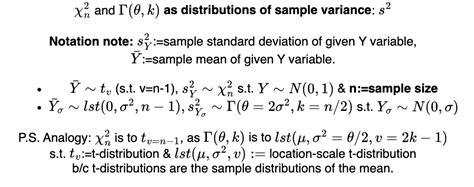 Relationship Between Chi Square Gamma T Lst Distributions Cross