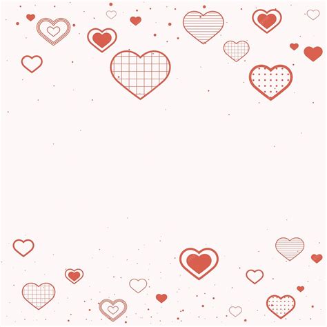 Free Vector Cute Border Decorated With Hearts