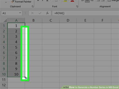 How To Generate A Number Series In Ms Excel Steps