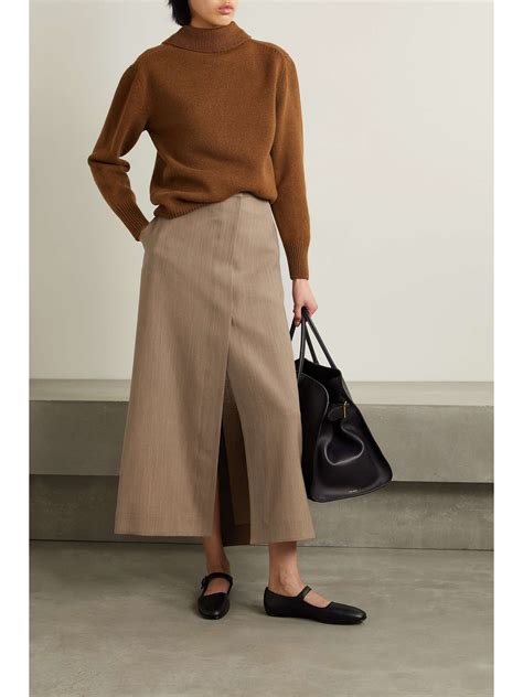 THE ROW Barlow Wool Midi Wrap Skirt NET A PORTER