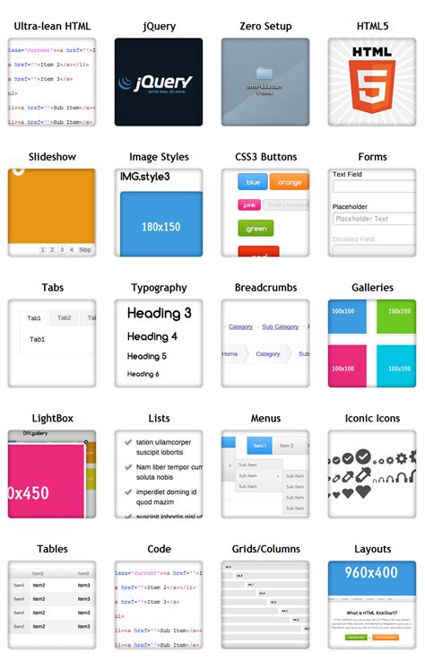 Html Kickstart Rapid Website Development Html Css Toolkit Downgraf