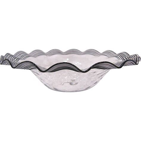 Fry Art Glass Threaded Optic Bowl For Sale On Ruby Lane Glass Art