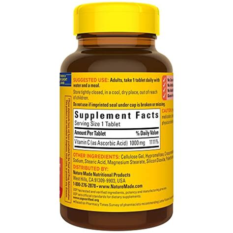 Nature Made Vitamin C 1000 Mg Dietary Supplement For Antioxidant And