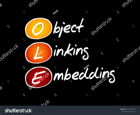 Ole Object Linking Embedding Acronym Technology Stock Vector Royalty Free 1714499590