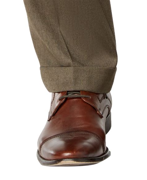 Lauren Ralph Lauren Mens Brown Classic Fit Ultraflex Stretch Micro