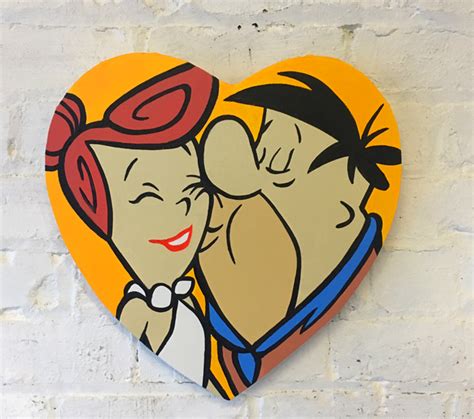 Fred Flintstone And Wilma Canvas