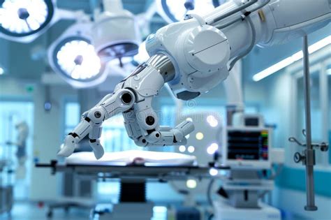 A Robotic Hand Assisting In A Surgical Procedure In An Operating Room