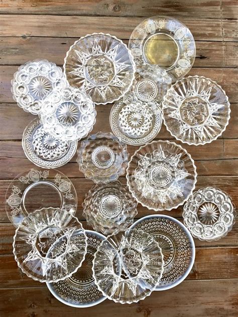Wedding Cake And Desert Pressed Glass Plates Wedding Glassware Wedding Cake Table Wedding