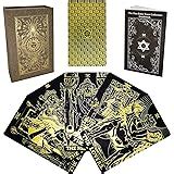 Smoostart 78 Tarot Cards With Guidebook PVC Waterproof Anti Wrinkle Luxury Gold Foil Classic