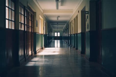 Premium Ai Image Blur Image Background Of Corridor In School Image