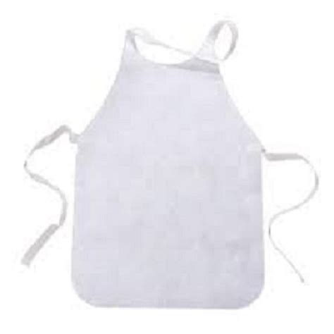 Smooth Texture Plain Design Disposable Cotton White Aprons At Best