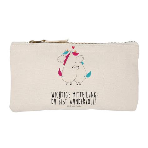 Mr And Mrs Panda Kosmetiktasche Einhorn Mitteilung Weiß Geschenk