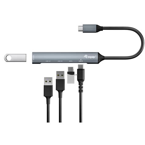Equip 5 Port Usb 3 0 2 0 Hub With Usb C 100w Usb Pd