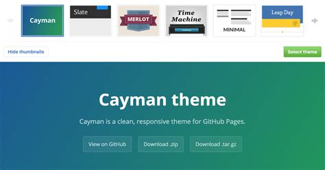 New Theme Chooser For Github Pages The Github Blog