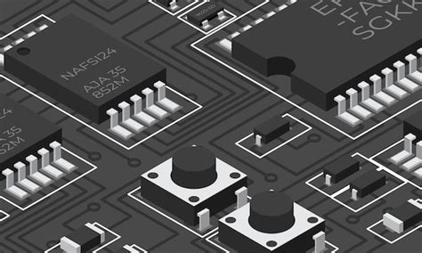 Premium Vector Isometric Electronic Board Isometric Printed Circuit Board With Electronic