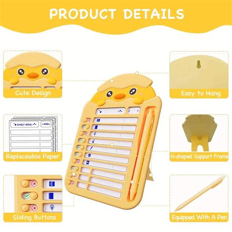 이 분리형 체크리스트 보드로 집안일을 정리하세요 일일 및 주간 계획을 위한 14 카드지 Diy 메시지 보드 Temu Republic Of Korea