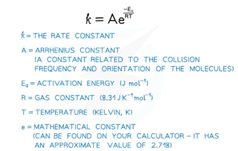 Arrhenius Equation Flashcards Quizlet