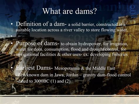 Ecological Impacts Of Dams And Water Diversions Ppt Environmental Services Industry Industries