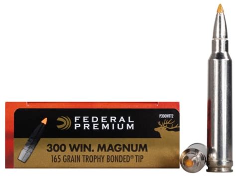 Federal Premium Trophy Bonded Tip 300 Win Mag 165gr 20 Stück