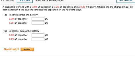 Solved A babe is working with a μF capacitor a Chegg com