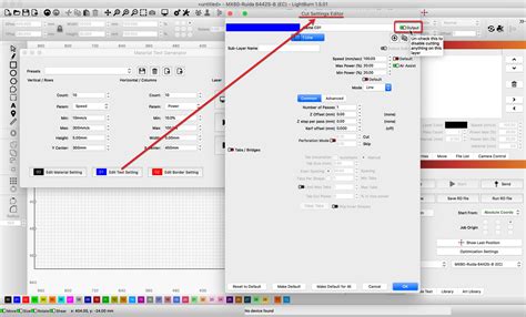 No Text And Numbers On Material Test After Update Lightburn