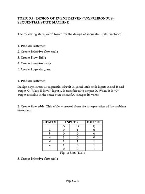 topic 3 4 design of event driven sequential finite machine pdf electrical circuits