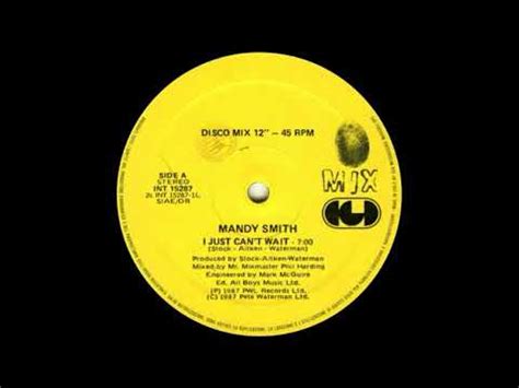 Mandy Smith I Just Can T Wait 12 Mix 1987 YouTube