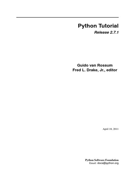Pythontutorial 1 Pdf Python Programming Language Command Line