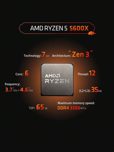 Amd Amd Ryzen5 5600x 6 Núcleos 12 Hilos 32 Mb De Caché L3 Socket