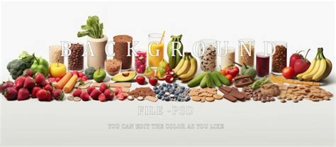 Premium Psd Food Groups With High Dietary Fiber Content