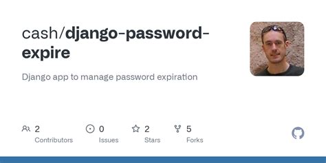 github cash django password expire django app to manage password