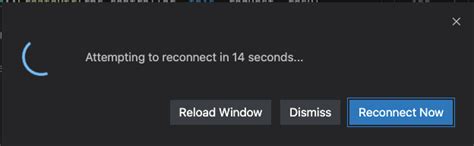 Ssh Provide Reconnect Ssh Button Along With The Reload Window Button