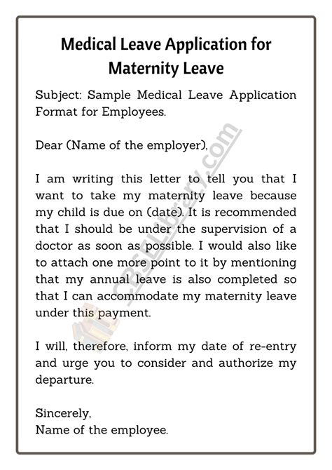 Medical Leave Application How To Write A Medical Leave Application