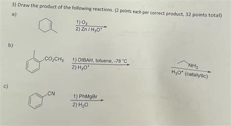 Solved Draw The Product Of The Following Reactions 2