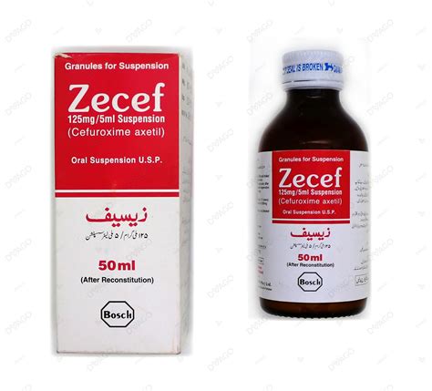 Zecef 125mg5ml Suspension 50ml Buy Online At Dvago®