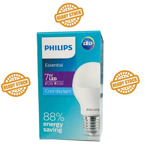 Jual Lampu Philips LED Essential 3W 5W 7W 9W 11W 13W 15W Bulb Putih Kuning 3 5 7 9 11 13 15 W