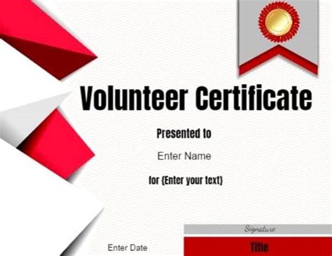 Volunteer Certificate Of Appreciation Customize Online Then Print