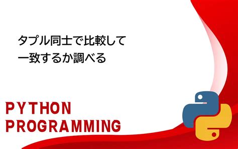 【python】タプル同士で比較して一致するか調べる Geekblocks