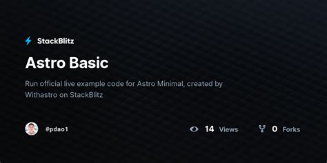 Astro Basic StackBlitz