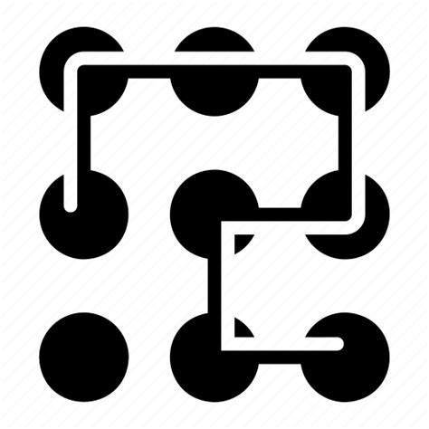 Pattern Lock Passcode Security System Mobile Phone Icon