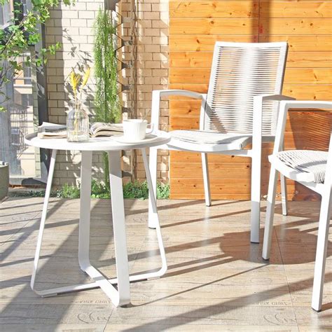 Supply Indoor Outdoor Balcony Garden Light Weight Space Saving Mini Aluminum Round Table