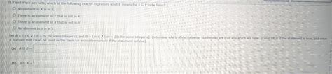 Solved If X And Y Are Any Sets Which Of The Following