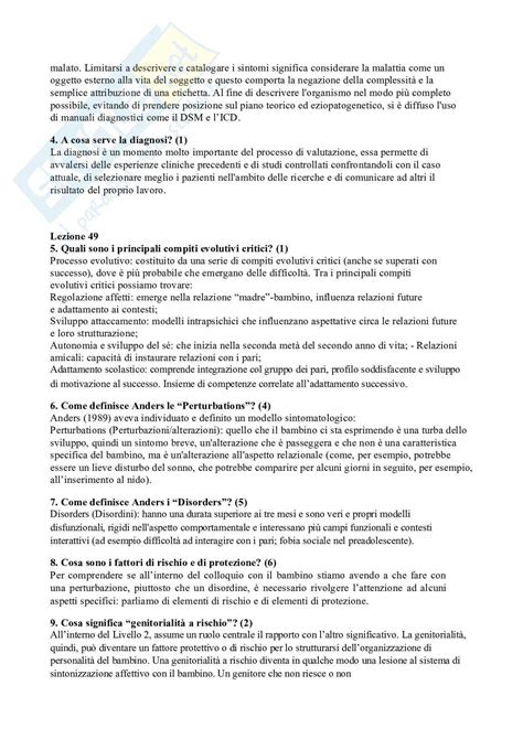 Paniere Psicologia Dello Sviluppo Tipico E Atipico Domande