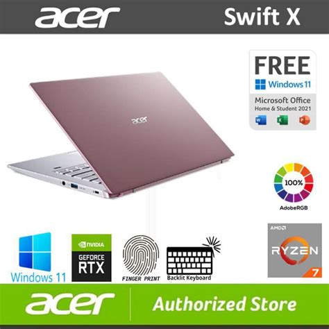 Jual ACER SWIFT X SFX14 41G R5N1 RYZEN 7 5700 16GB 512SSD RTX3050TI