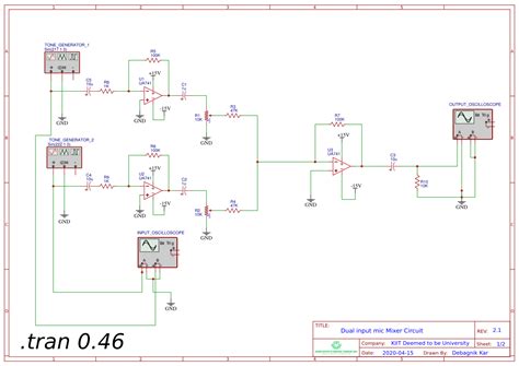 Mic Mixer Circuit EasyEDA Open Source Hardware Lab