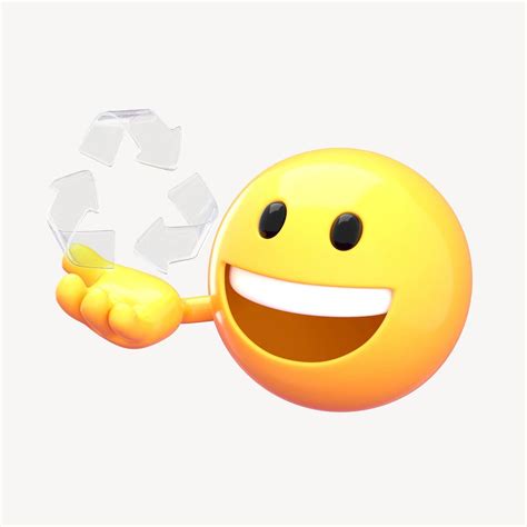 Recycle Reuse 3D Emoticon Premium Photo Rawpixel
