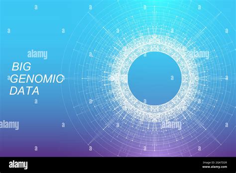 Big Genomic Data Visualization Vector Illustration Genome Sequence Map
