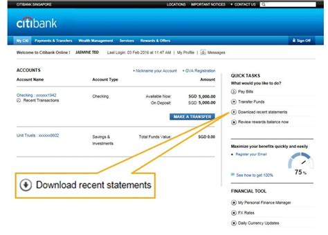 Bank Statement Citibank
